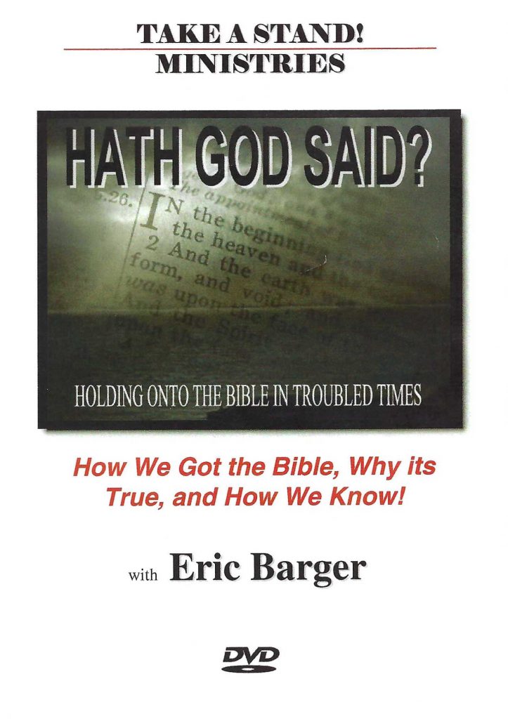 Hath God Said? Holding Onto The Bible in Troubled Times (DVD) Eric ...